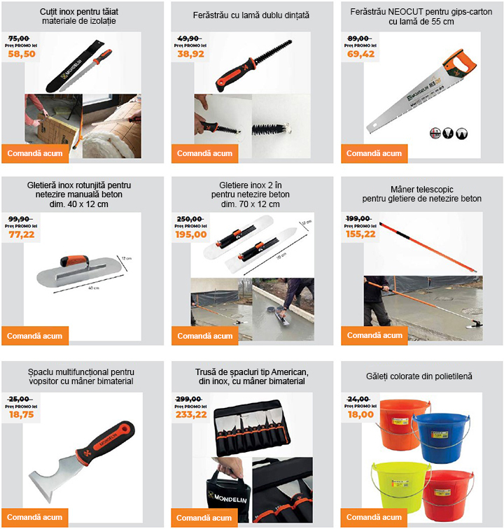 Catalogul Promo Construct 2022: scule profesionale noi pentru amenajări ...